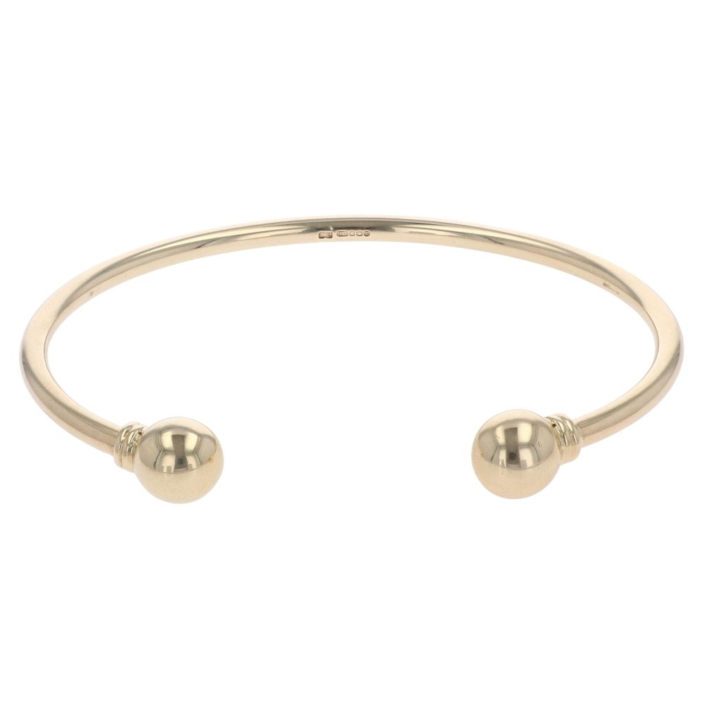9ct Yellow Gold Plain Torque Bangle RAMS897362562009 | Ramsdens Jewellery