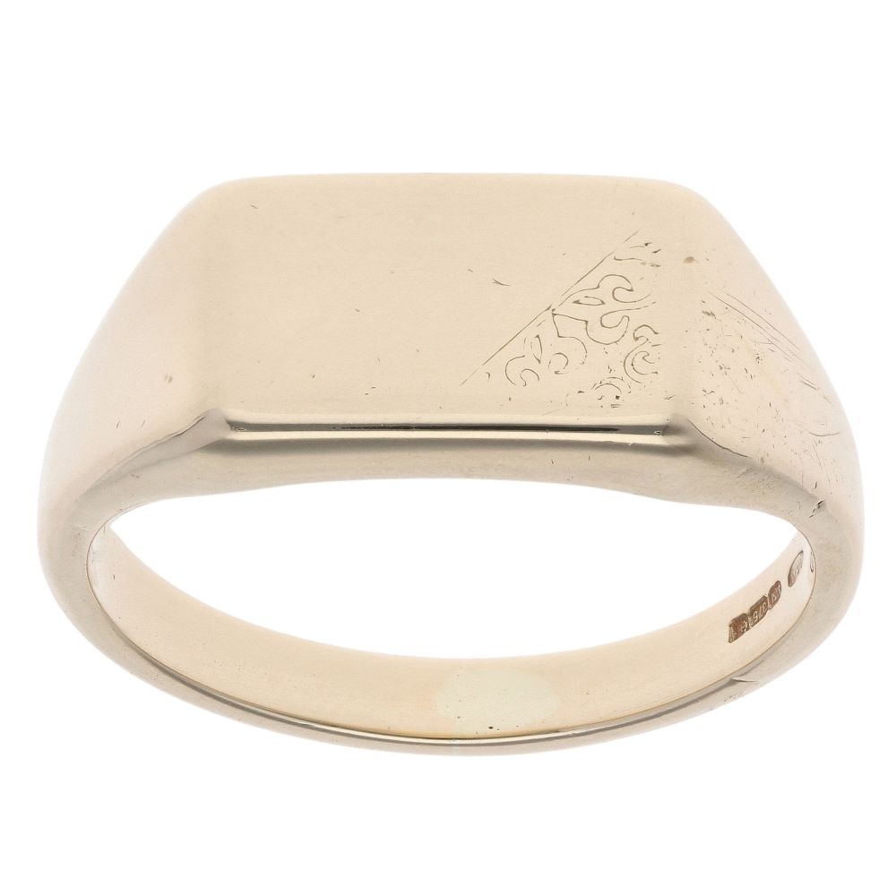 9ct Yellow Gold Signet Ring RAMS986348699009 | Ramsdens Jewellery