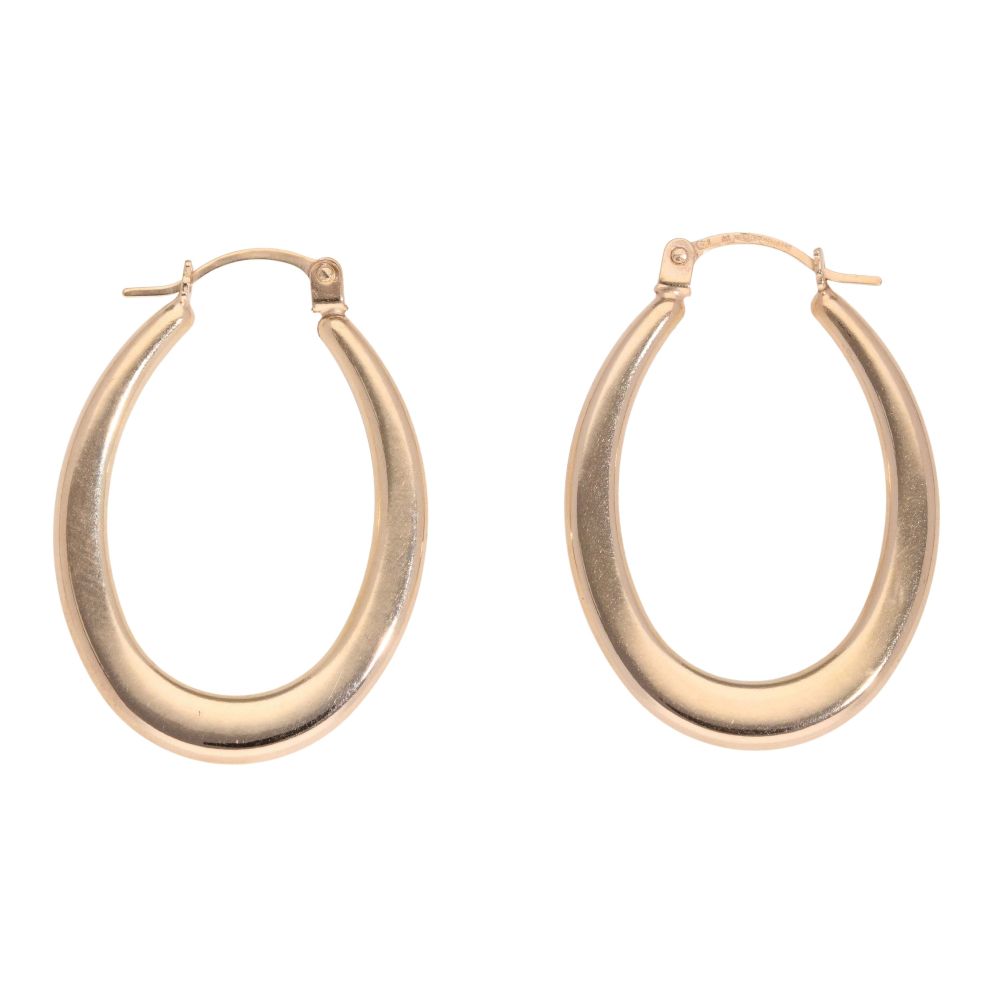 9ct Yellow Gold Plain Hoop Earrings 2550000008 | Ramsdens Jewellery