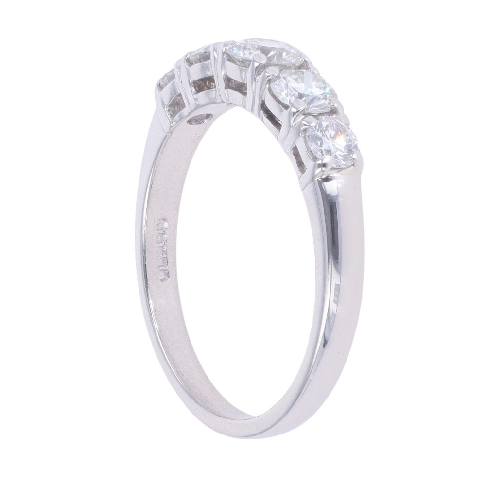 Platinum 1.00ct 5 Stone Diamond Ring RAMS771323307007 | Ramsdens Jewellery