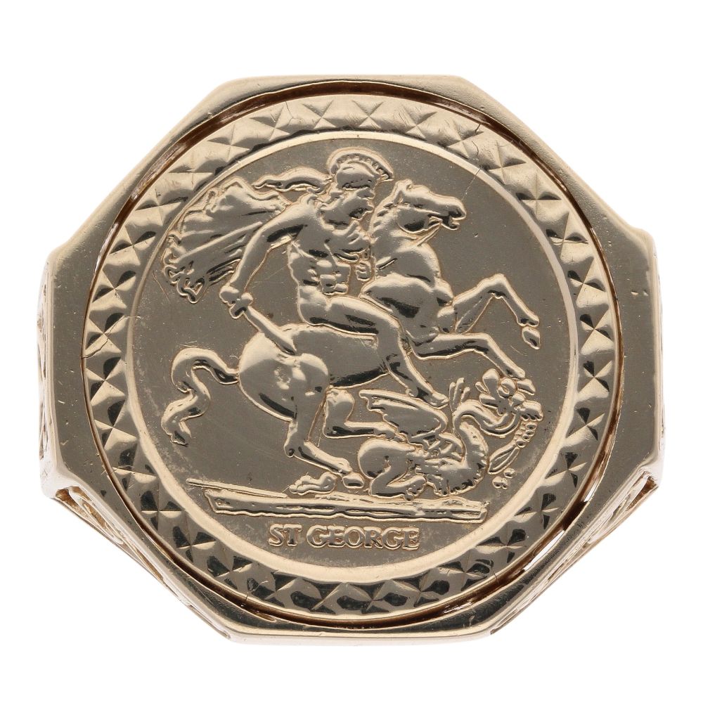 9ct Yellow Gold St George Coin Ring RAMS692352912019 | Ramsdens Jewellery