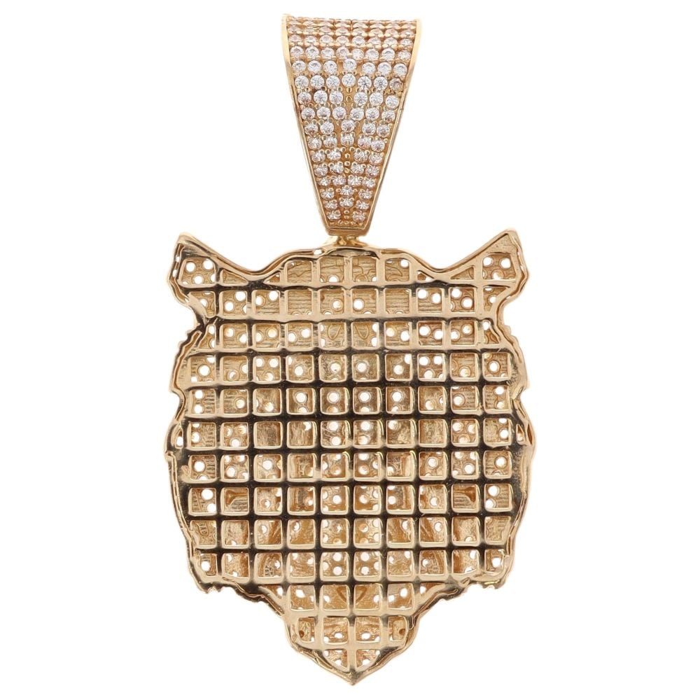 9ct Yellow Gold Gemstone Set Tiger Pendant RAMS3380000367 | Ramsdens ...