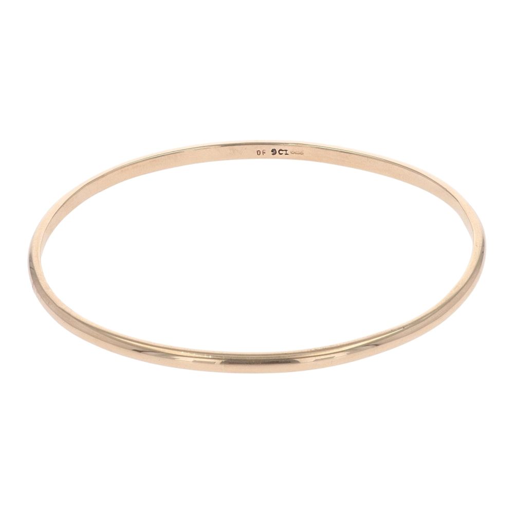 9ct Yellow Gold Plain Bangle RAMS987356351002 | Ramsdens Jewellery