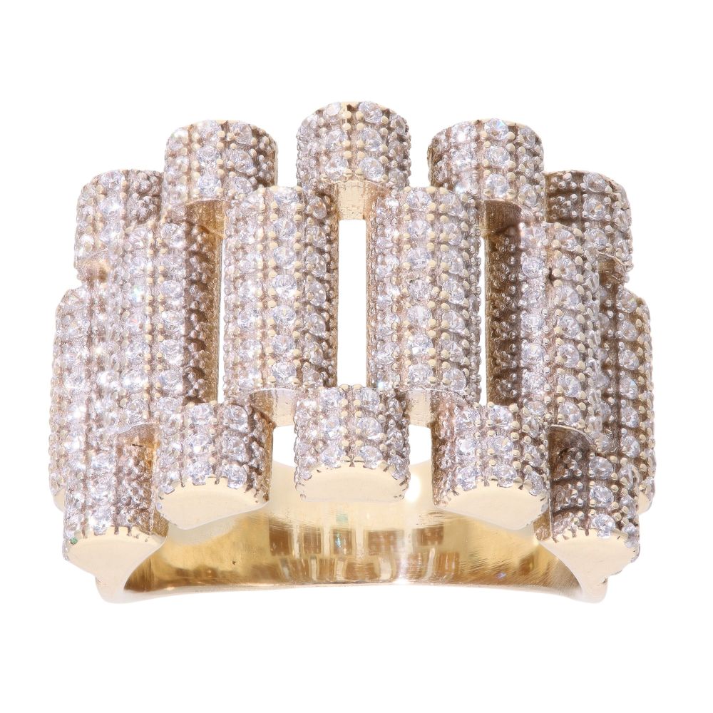 9ct Yellow Gold Cubic Zirconia Watch Strap Fancy Ring RAMS3380000077-T ...