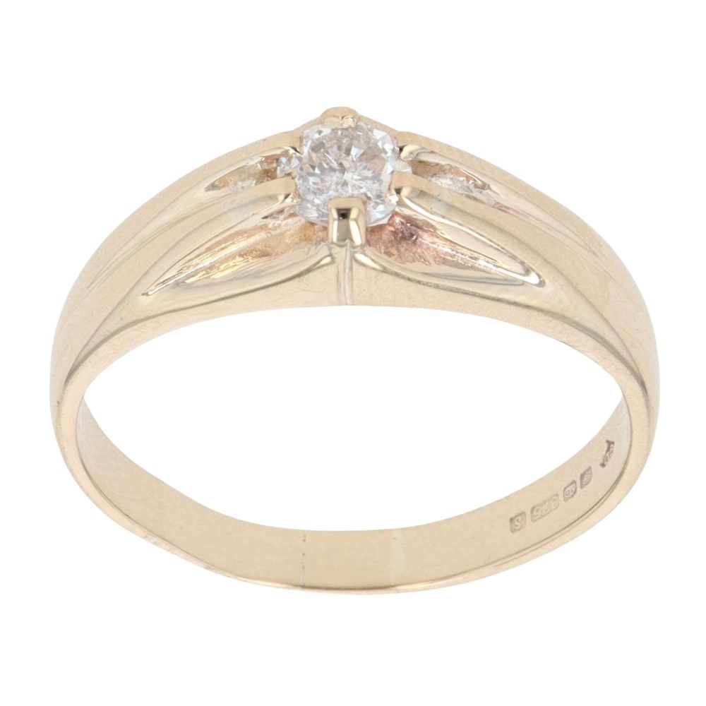 9ct Yellow Gold 0.50ct Diamond Signet Ring RAMS744352768012 | Ramsdens ...