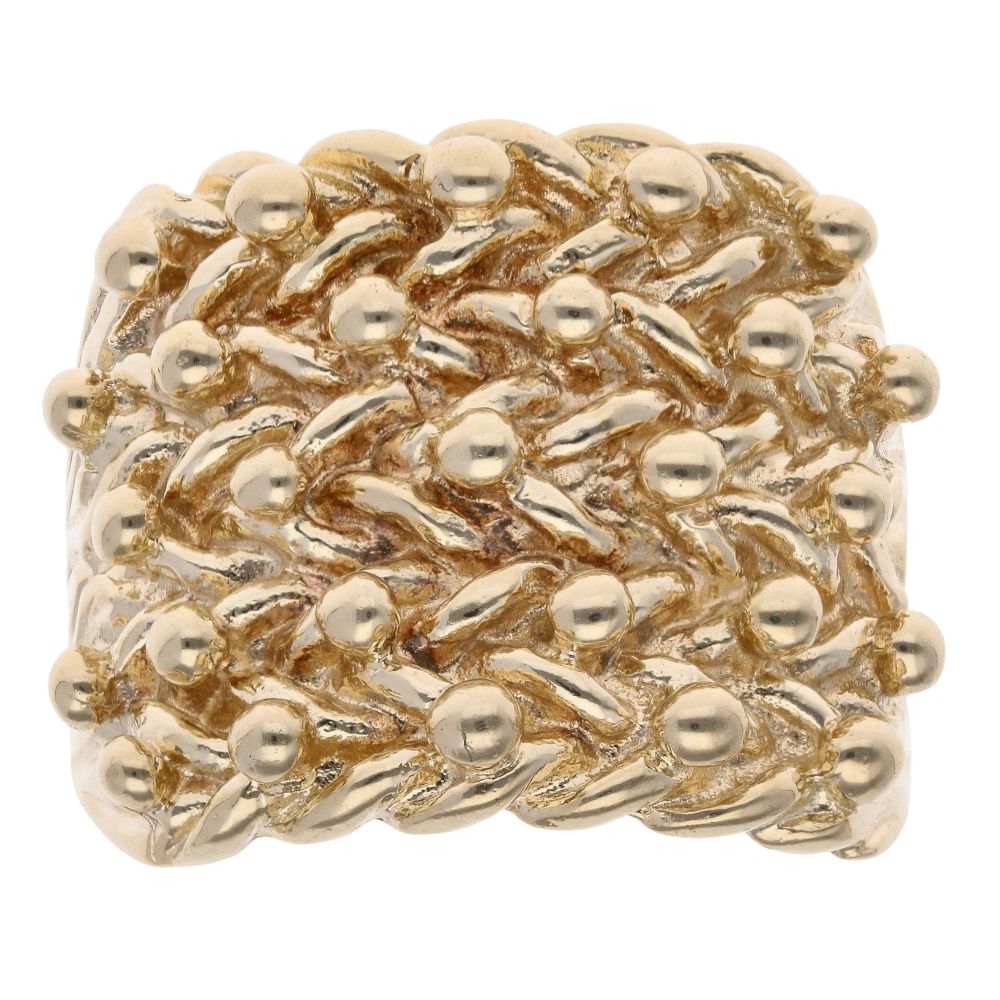9ct Yellow Gold Five Row Keeper Ring RAMS207403014101 | Ramsdens Jewellery