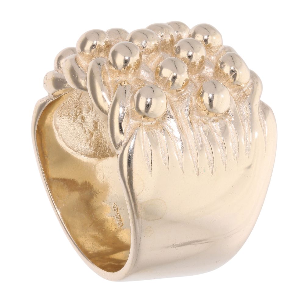 9ct Yellow Gold Four Row Keeper Ring RAMS4430000095 | Ramsdens Jewellery