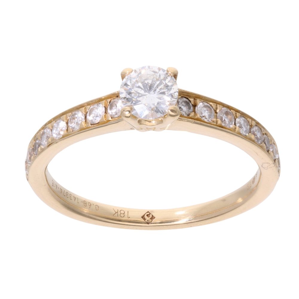 18ct Yellow Gold 0.68ct Diamond Solitaire Ring RAMS873300496012 | Ramsdens Jewellery