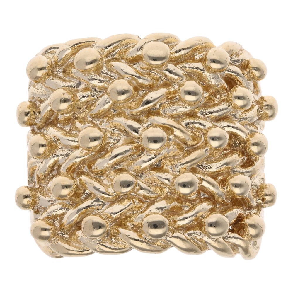 9ct Yellow Gold Five Row Keeper Ring RAMS970357376009 | Ramsdens Jewellery