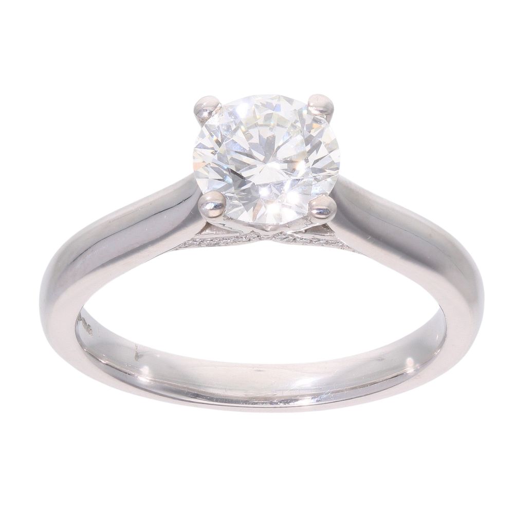 Platinum 1.10ct Diamond Solitaire Ring RAMS221300148501 | Ramsdens ...
