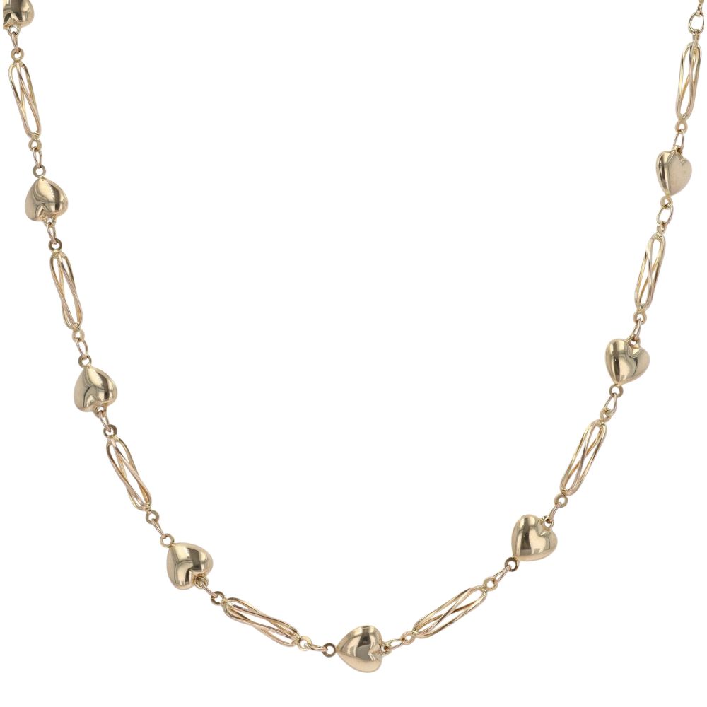 9ct Yellow Gold Heart Chain 20" RAMS910349943011 | Ramsdens Jewellery