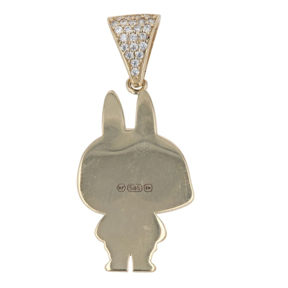 14ct Yellow Gold Cartoon Bunny Pendant RAMS3830003292 | Ramsdens Jewellery