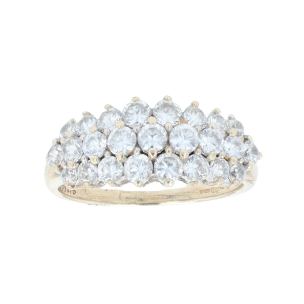 9ct yellow Gold Cubic Zirconia Cluster Ring | Ramsdens Jewellery