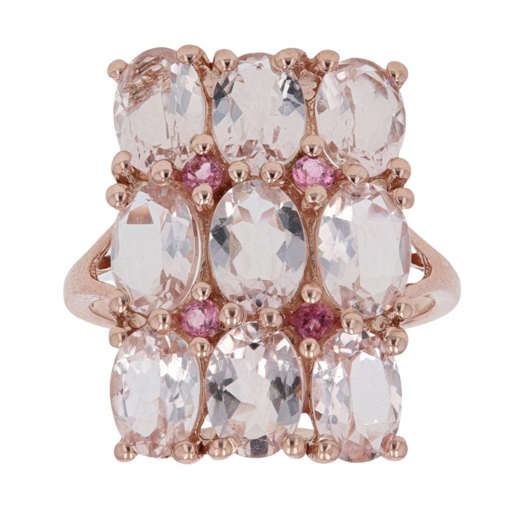 9ct Rose Gold Beryl Stone Set Ring RAMS699307060012 | Ramsdens Jewellery