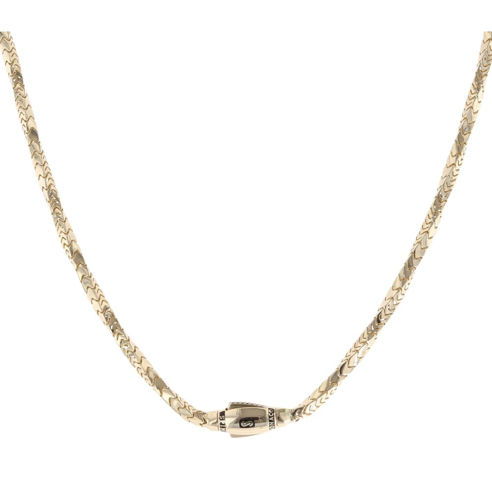14ct Yellow Gold Monaco Spin Plain Lock Twist Chain 22" RAMS3830003176 | Ramsdens Jewellery