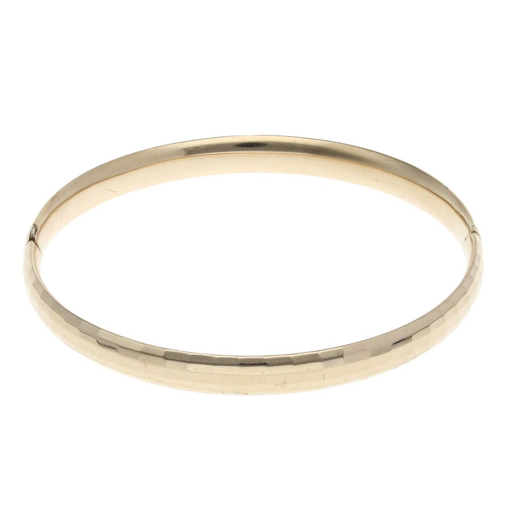 9ct Yellow Gold Square Cut Expanding Bangle RAMS981373118003 | Ramsdens ...