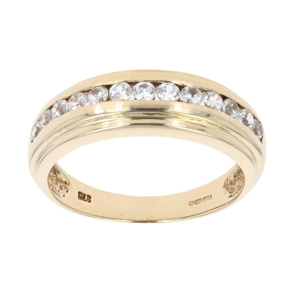 9ct Yellow Gold Cubic Zirconia Half Eternity Ring | Ramsdens Jewellery