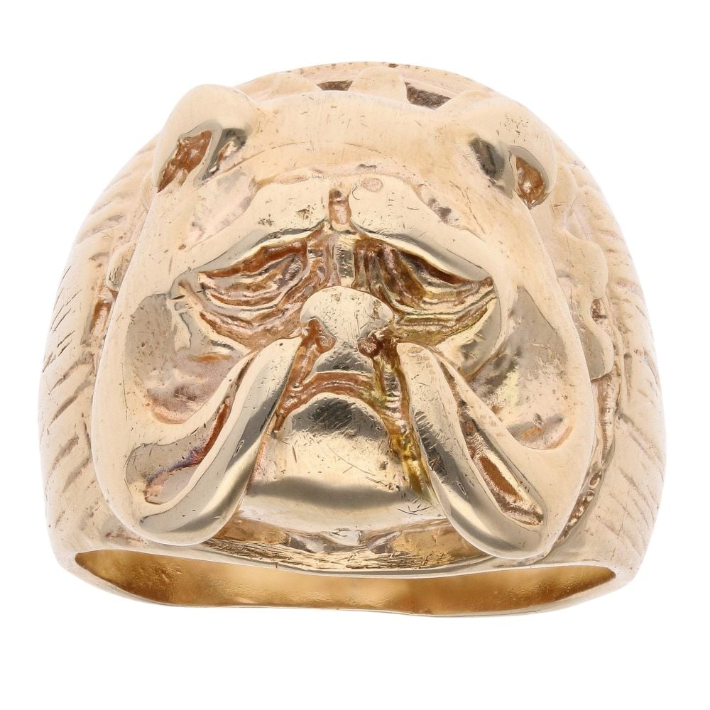 9ct Yellow Gold Bulldog Ring RAMS673343152001 | Ramsdens Jewellery