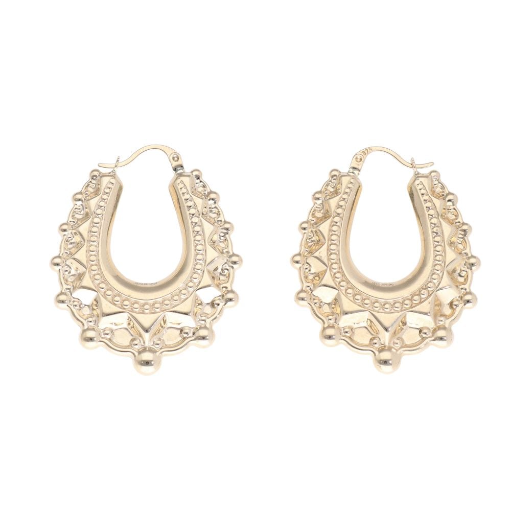 9ct Yellow Gold Creole Earring RAMS3380000027 | Ramsdens Jewellery