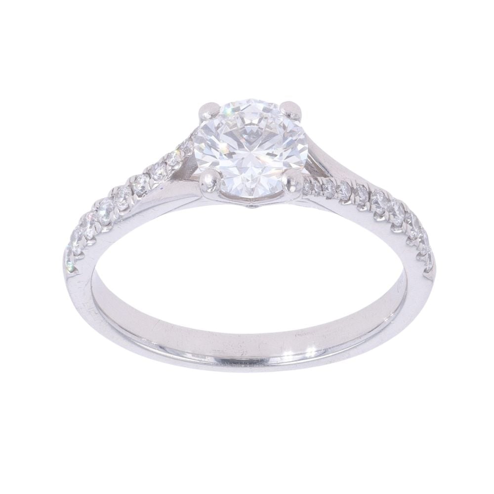Platinum 0.76ct Brilliant Cut Diamond Solitaire Ring RAMS140196111001 | Ramsdens Jewellery