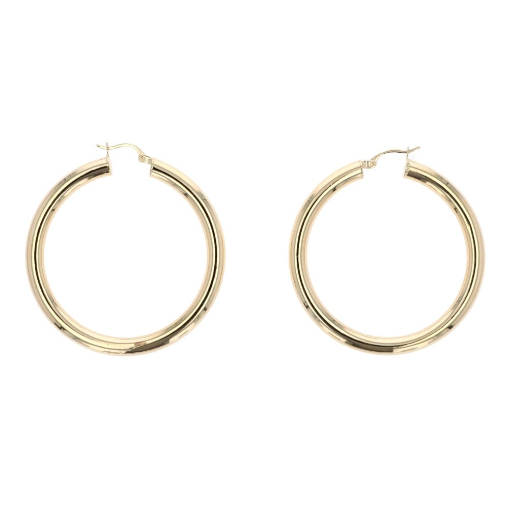 14ct Yellow Gold Plain Hoop Earrings RAMS3830000302 | Ramsdens Jewellery