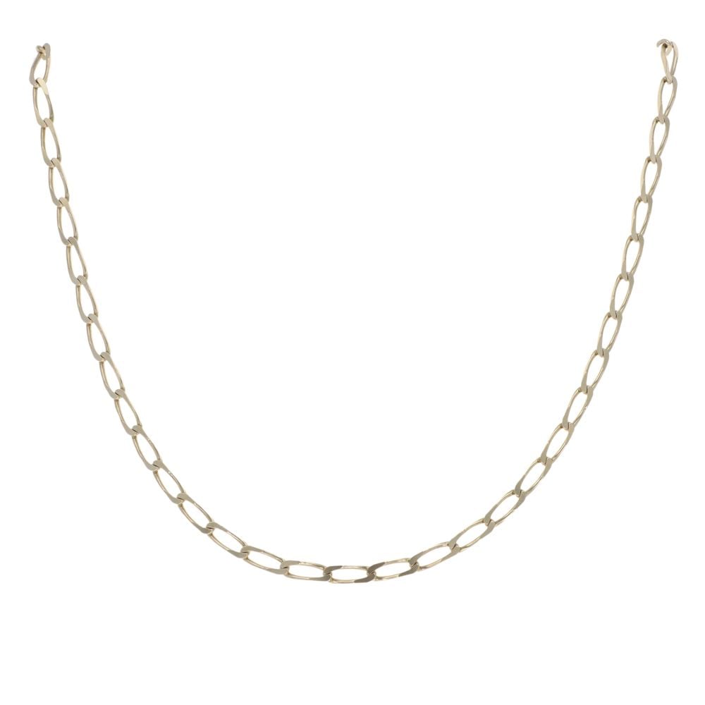 9ct Yellow Gold Oval Curb Chain 18" RAMS764325209001 | Ramsdens Jewellery