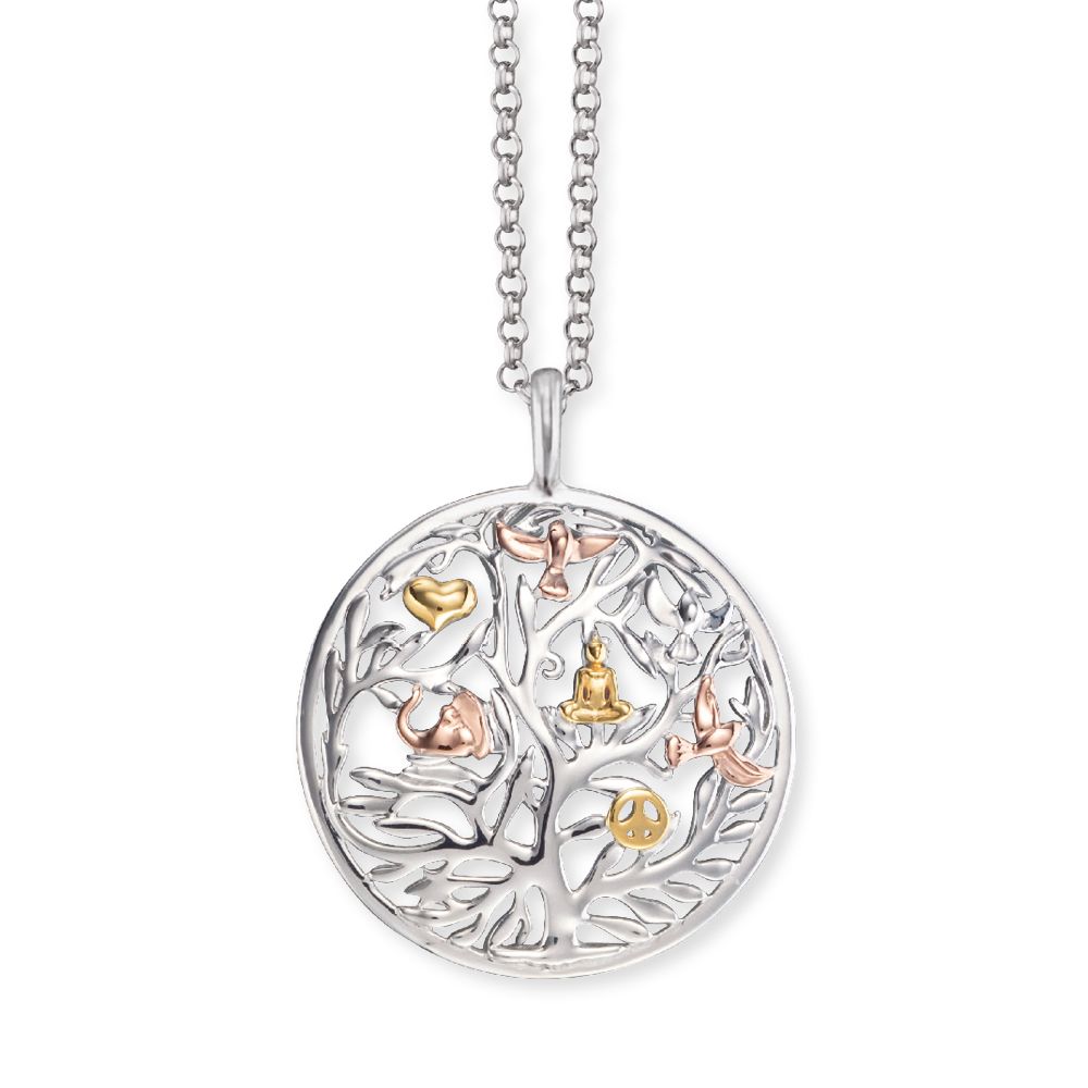 Angel Whisperer Tree of Life Round Necklace RAMS8820000099 | Ramsdens ...