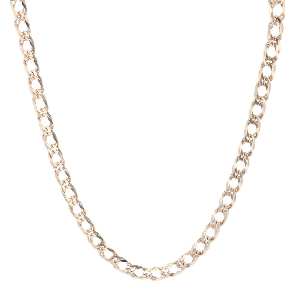 9ct Yellow Gold Double Curb Chain 20" RAMS195337591005 | Ramsdens Jewellery