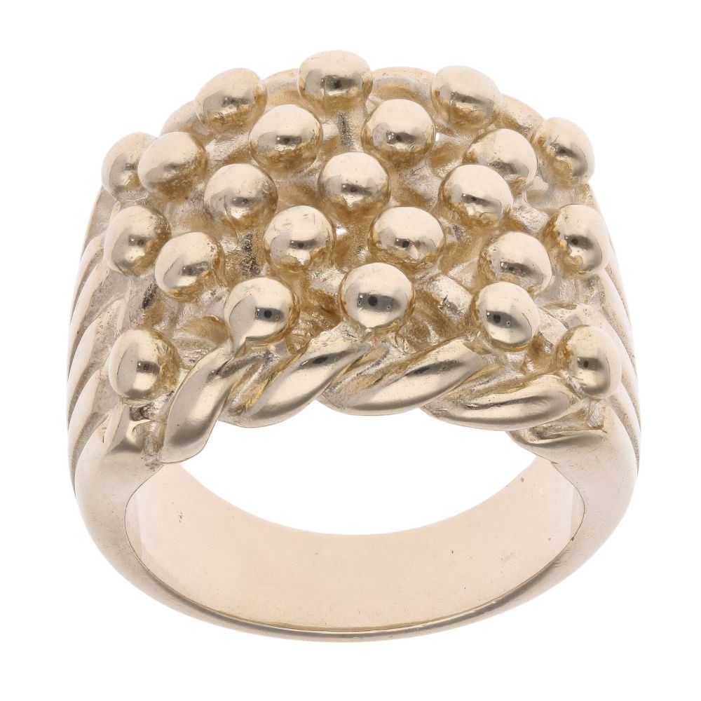 9ct Yellow Gold Five Row Keeper Ring RAMS4430000126 | Ramsdens Jewellery