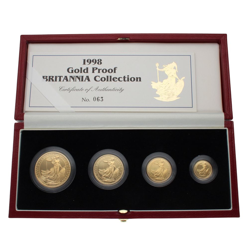 1998 Gold Proof Britannia Collection Set Of Four Coins RAMS660357382050 | Ramsdens Jewellery