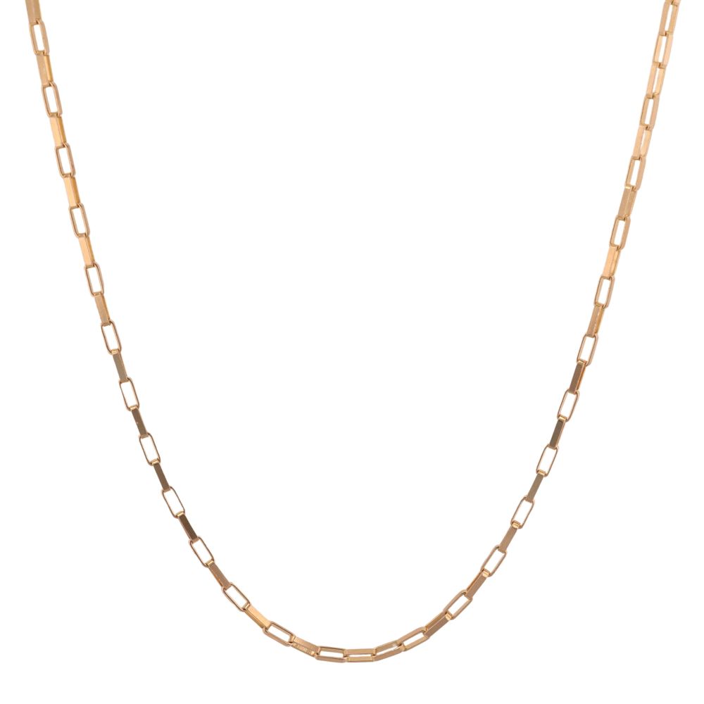 9ct Yellow Gold Square Belcher Chain 18" RAMS187334750001 | Ramsdens ...