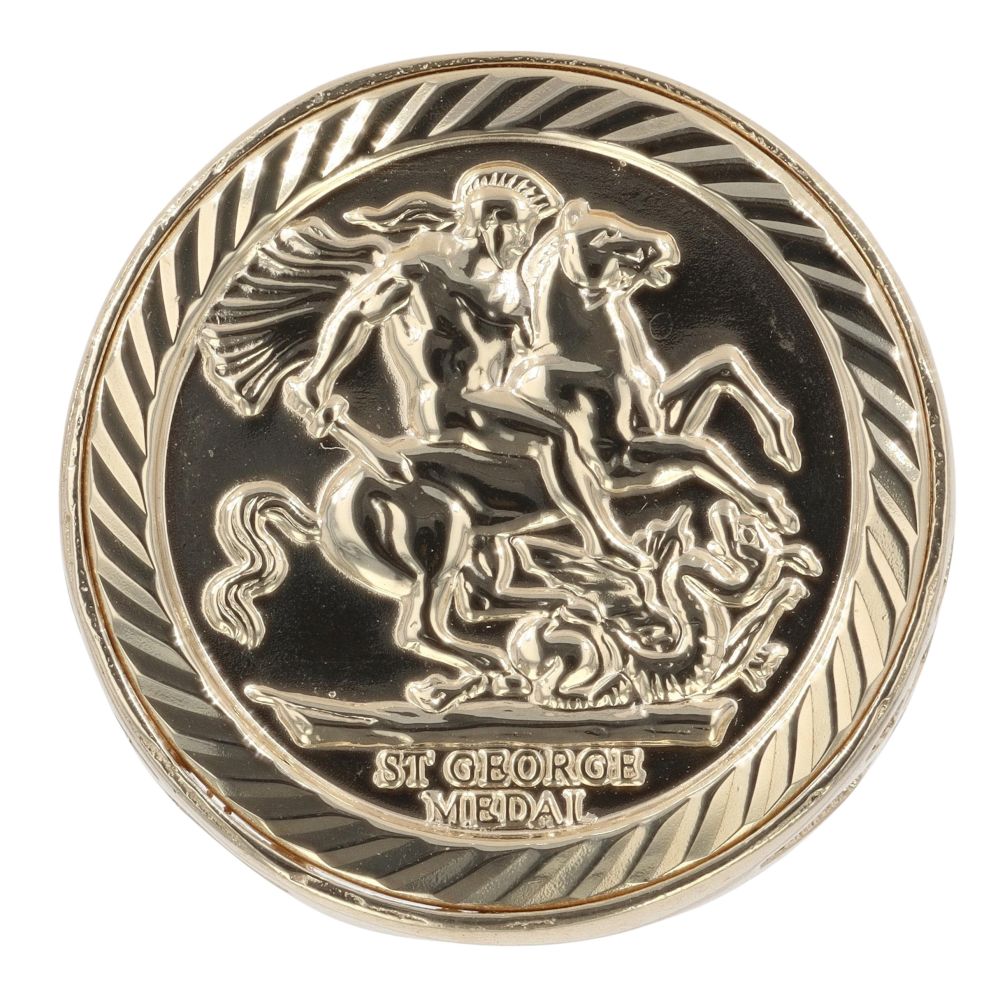 9ct Yellow Gold St George Coin Ring RAMS640358505002 | Ramsdens Jewellery