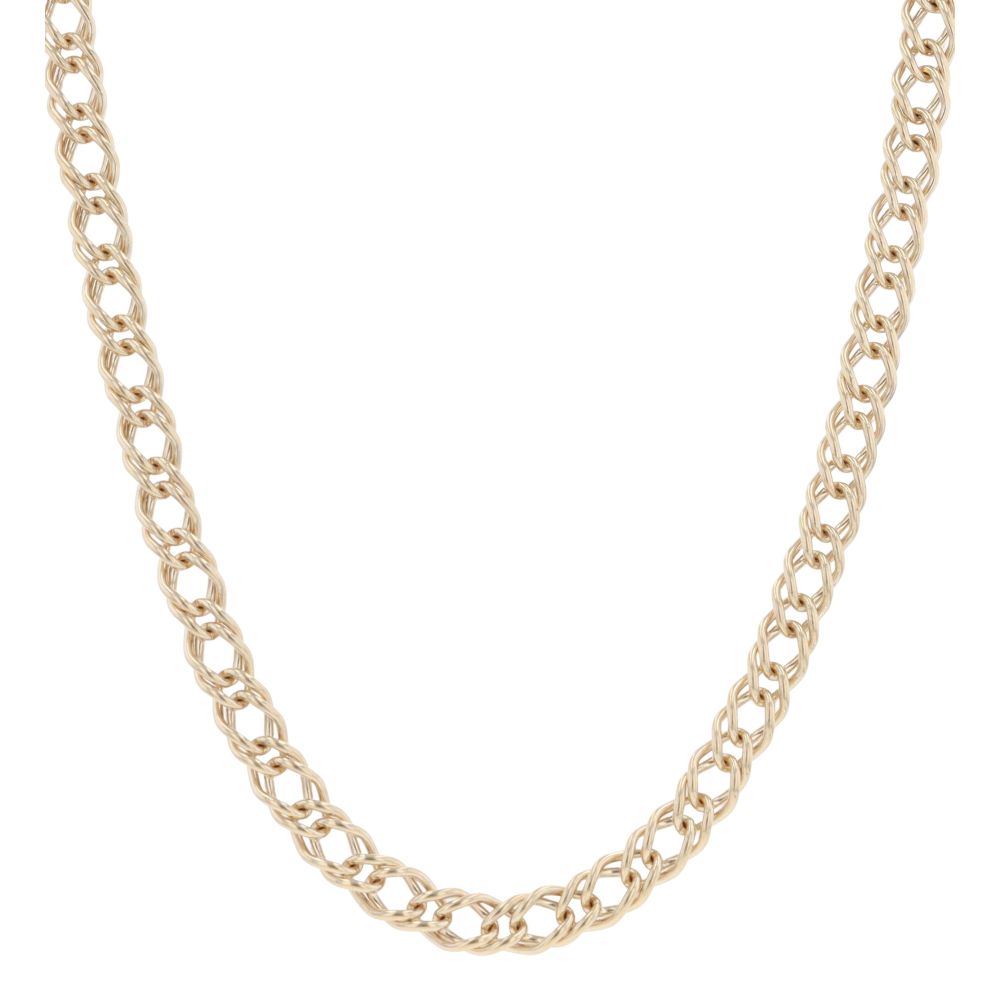 9ct Yellow Gold Double Curb Chain 20" RAMS668368475001 | Ramsdens Jewellery