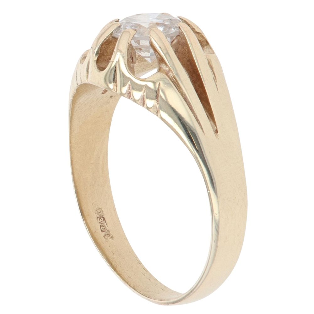 9ct Yellow Gold 1.00ct Diamond Signet Ring RAMS719339355001 | Ramsdens ...
