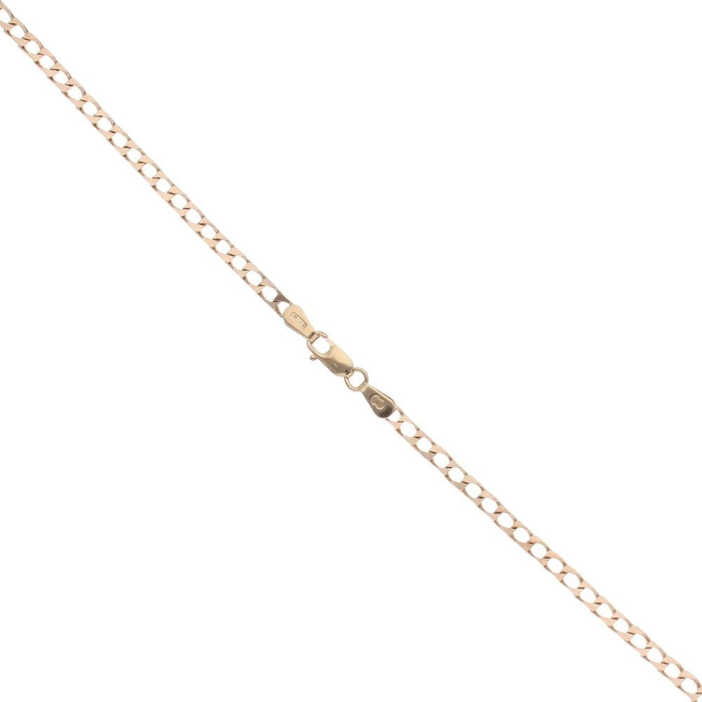 9ct Yellow Gold Square Curb Chain 16" RAMS658306472002 | Ramsdens Jewellery