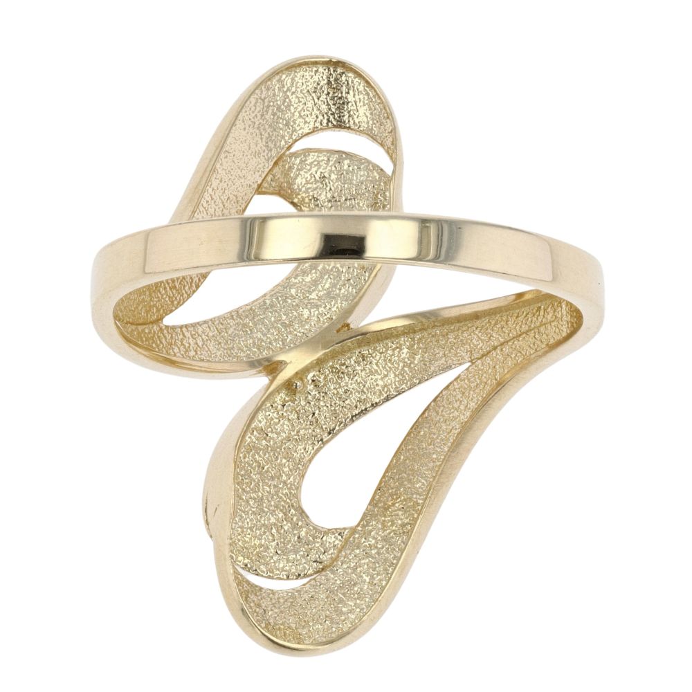 14ct Yellow Gold Swirl Ring RAMS7830000498 | Ramsdens Jewellery