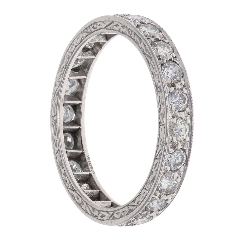 Platinum 0.90ct Diamond Full Eternity Ring RAMS9900004829-K | Ramsdens ...