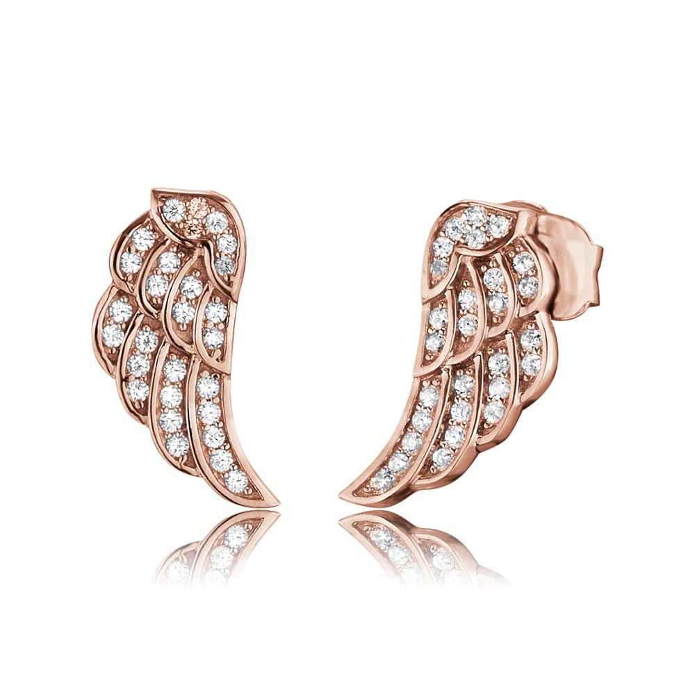 Angel Whisperer Angel Wing Ear Studs RAMS8820000033 | Ramsdens Jewellery