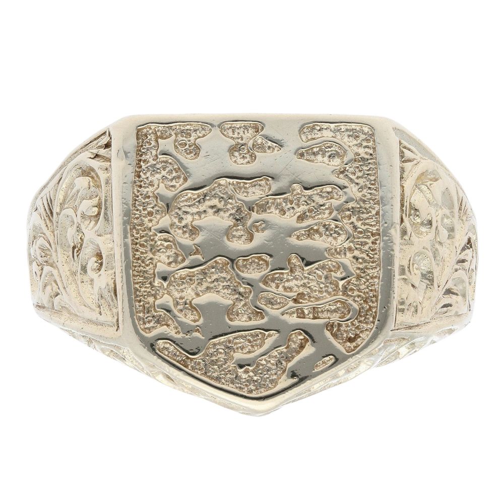 9ct Yellow Gold Three Lions Signet Ring RAMS193347984003 | Ramsdens ...