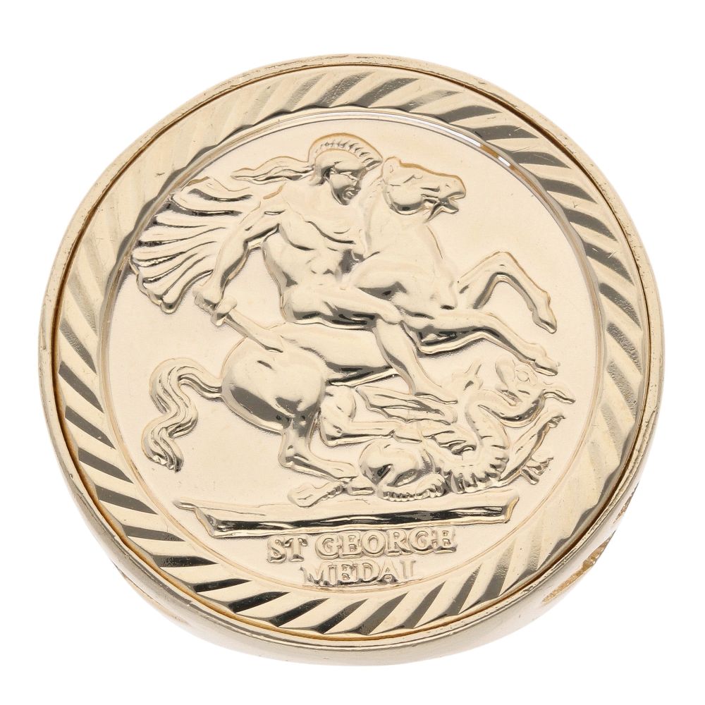 9ct Yellow Gold St George Coin Ring RAMS195353780002 | Ramsdens Jewellery