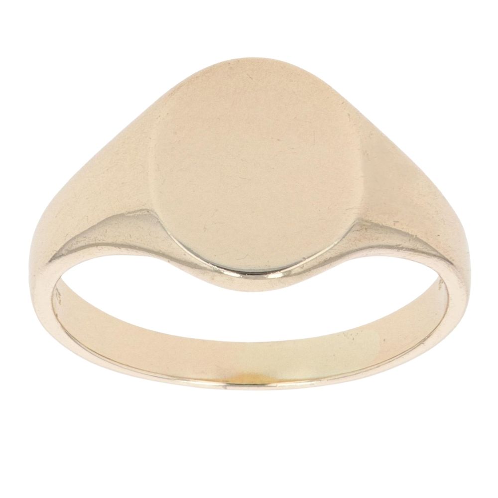 9ct Yellow Gold Plain Signet Ring RAMS964354226007 | Ramsdens Jewellery