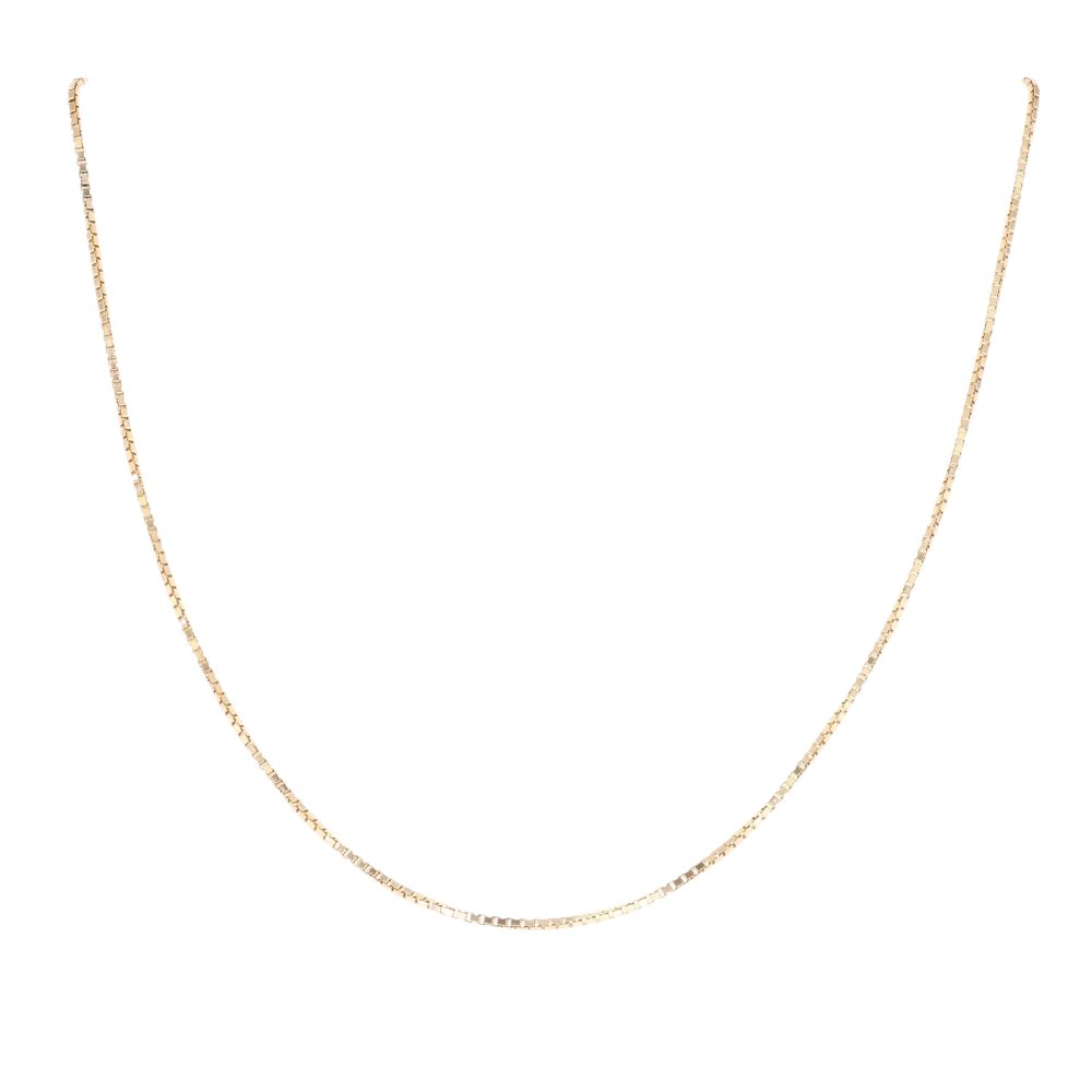 9ct Yellow Gold Box Chain 18" RAMS775309047010 | Ramsdens Jewellery