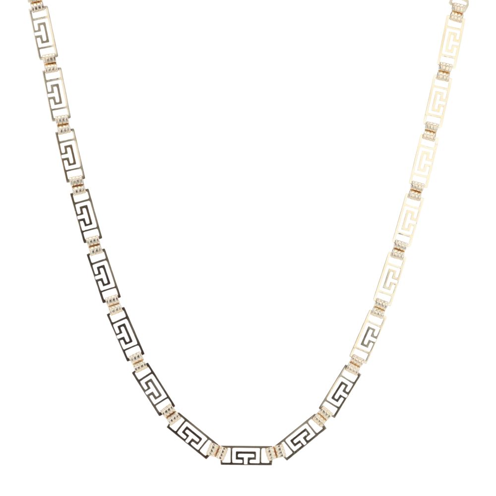 9ct Yellow Gold Greek Key Chain 18" RAMS175354706003 | Ramsdens Jewellery