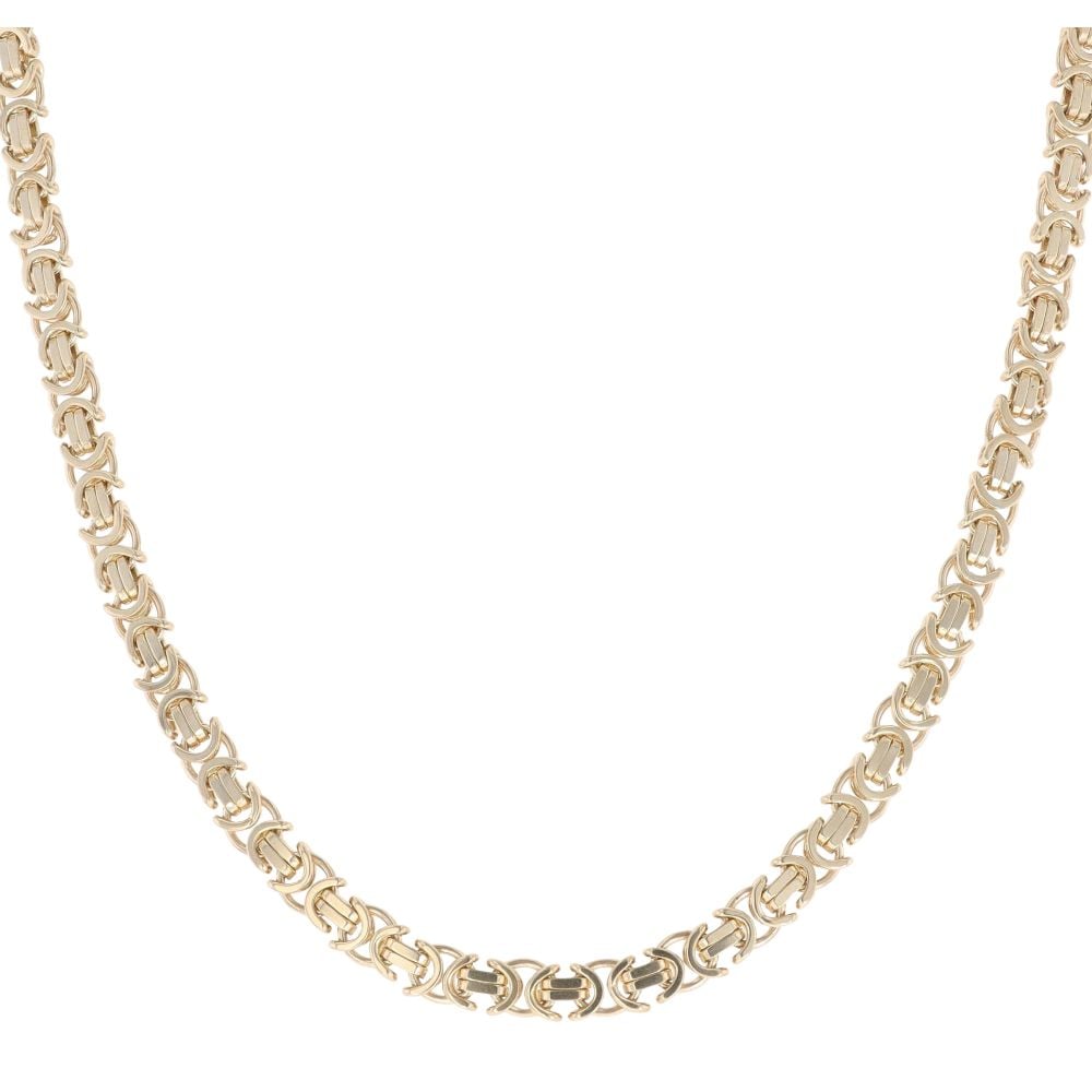 9ct Yellow Gold Flat Byzantine Chain 24" RAMS125345732001 | Ramsdens Jewellery