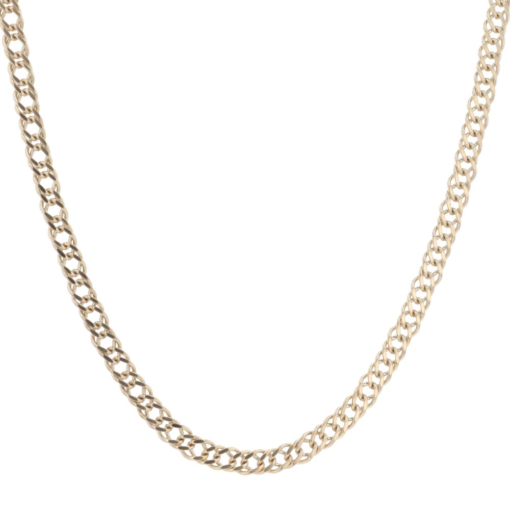 9ct Yellow Gold Double Curb Chain 18" RAMS193354920003 | Ramsdens Jewellery