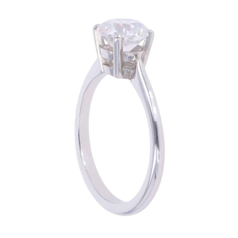 Platinum 1.50ct Brilliant Cut Diamond Solitaire Ring RAMS765258625001 ...