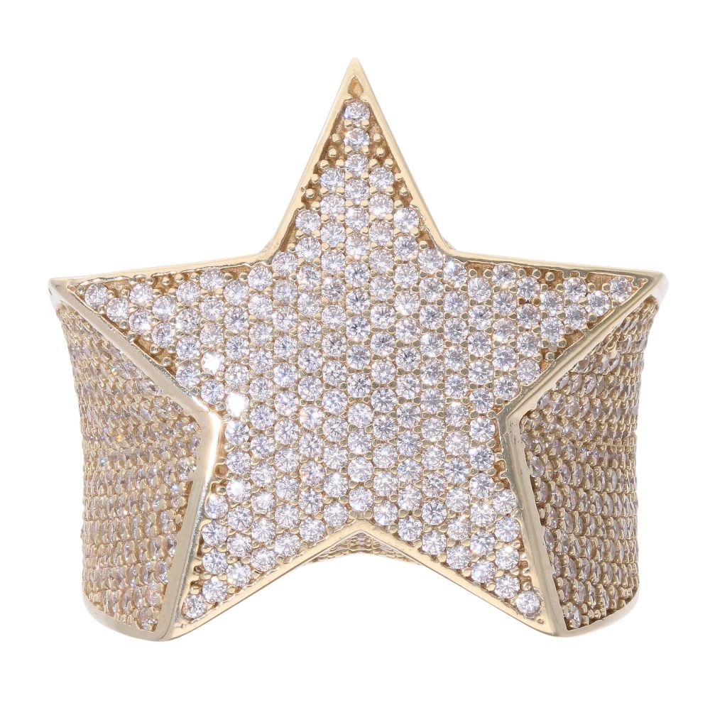 9ct Yellow Gold Cubic Zirconia Star Fancy Ring RAMS4430000102 ...