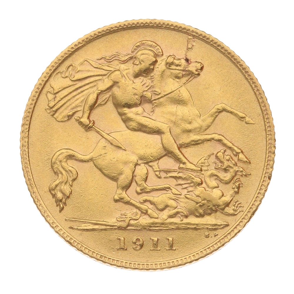 1911 George V Half Sovereign Coin RAMS945358374017 | Ramsdens Jewellery