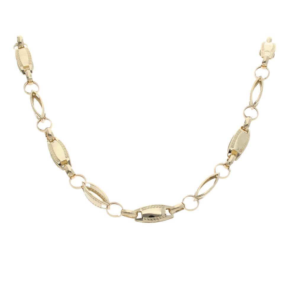 14ct Yellow Gold Greek Key Chain 24" RAMS7830003914 | Ramsdens Jewellery