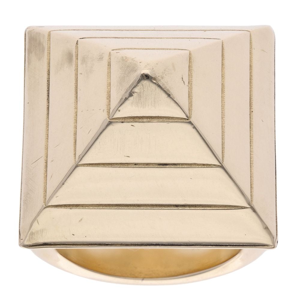 9ct Yellow Gold Pyramid Ring RAMS206506199601 | Ramsdens Jewellery